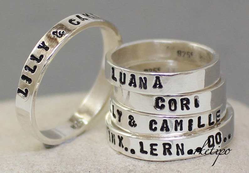Personalized Men's / Women's Sterling Silver Ring.. - Etsy