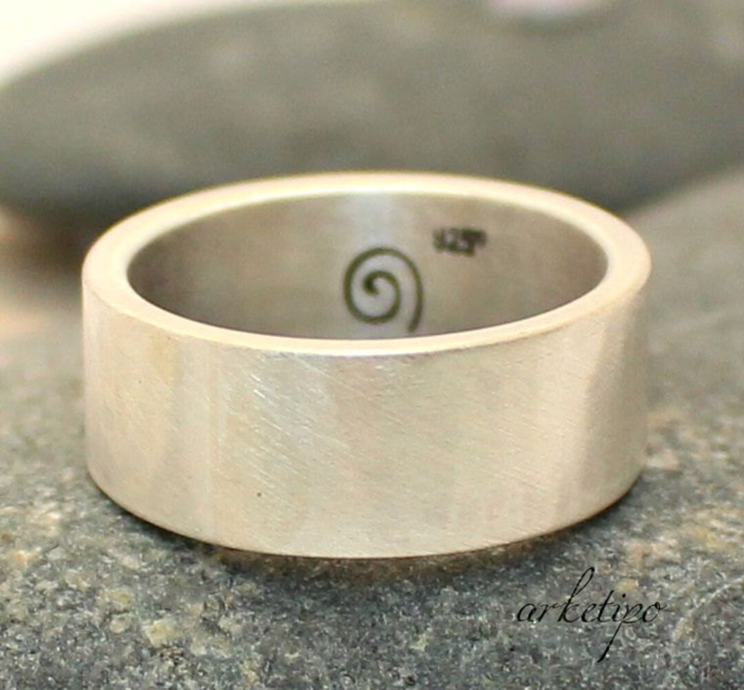 Silver Wide Band - Sterling Silver Ring - Wedding Band - Silver Band ...