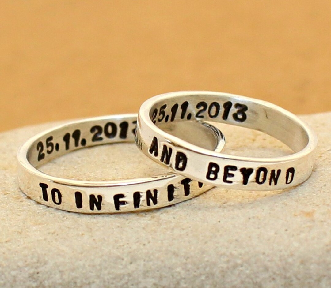 To Infinity and Beyond Rings - Promise Rings - Wedding Band -sterling ...