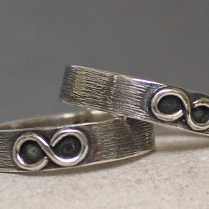 To Infinity and Beyond Rings.. Wedding Bands - Set of Two Rings ...