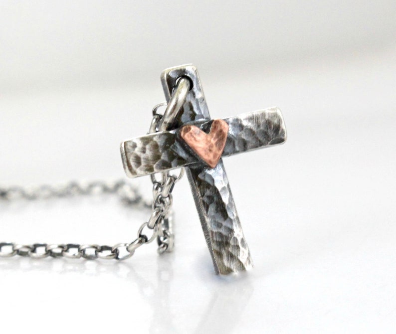 Sterling Silver Cross Necklace With Sterling Silver Chain OR - Etsy