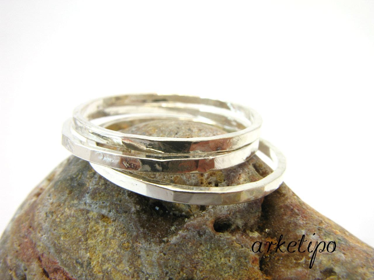 Stacking Rings Set of 3 Sterling Silver Handmade Rings | Etsy