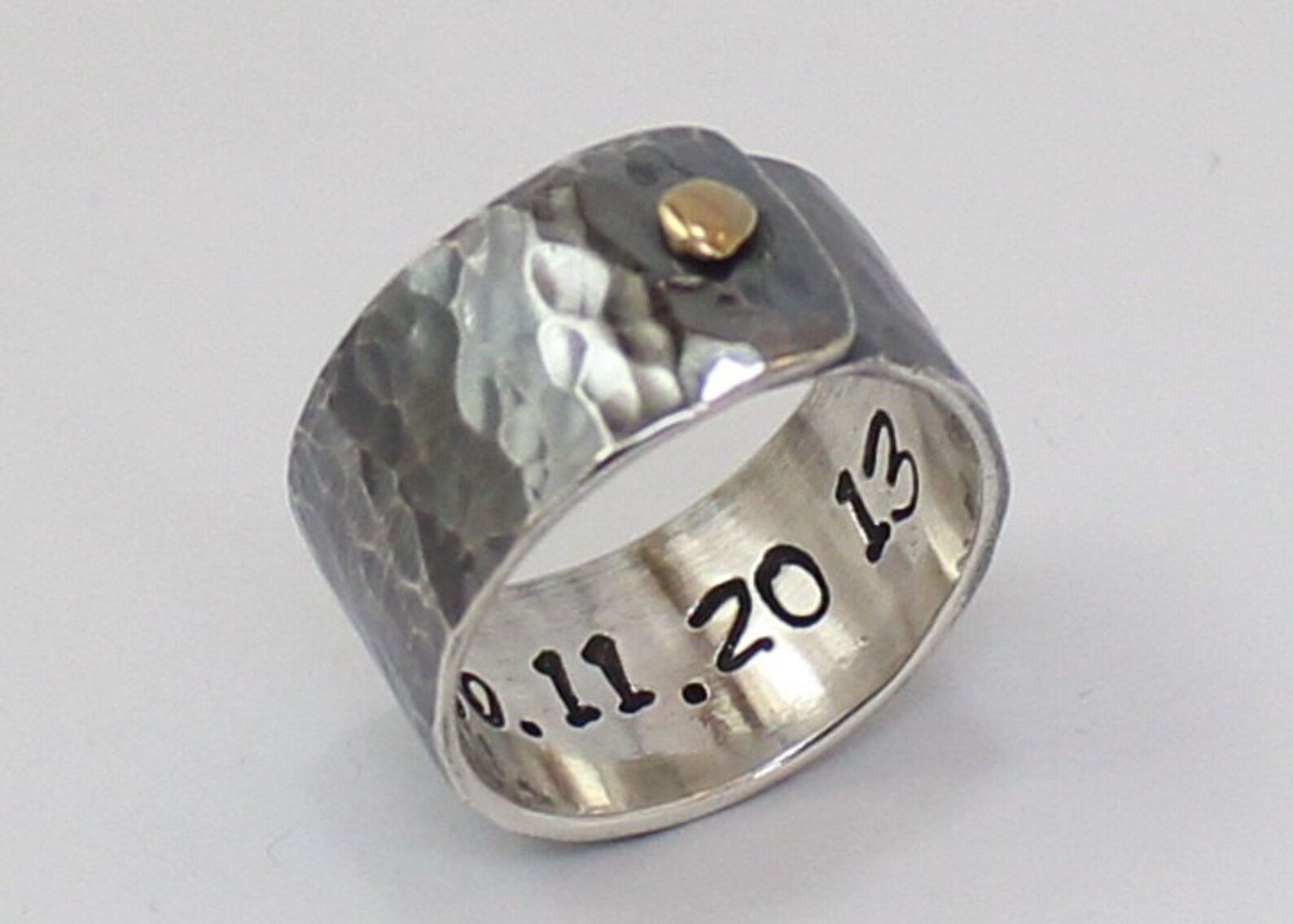 Black Oxidized Ring - Personalized -sterling Silver Ring - Men's/ Women ...