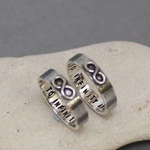 To Infinity and Beyond Rings.. Wedding Bands - Set of Two Rings ...