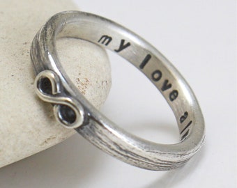 Silver Ring Infinity Symbol - Etsy