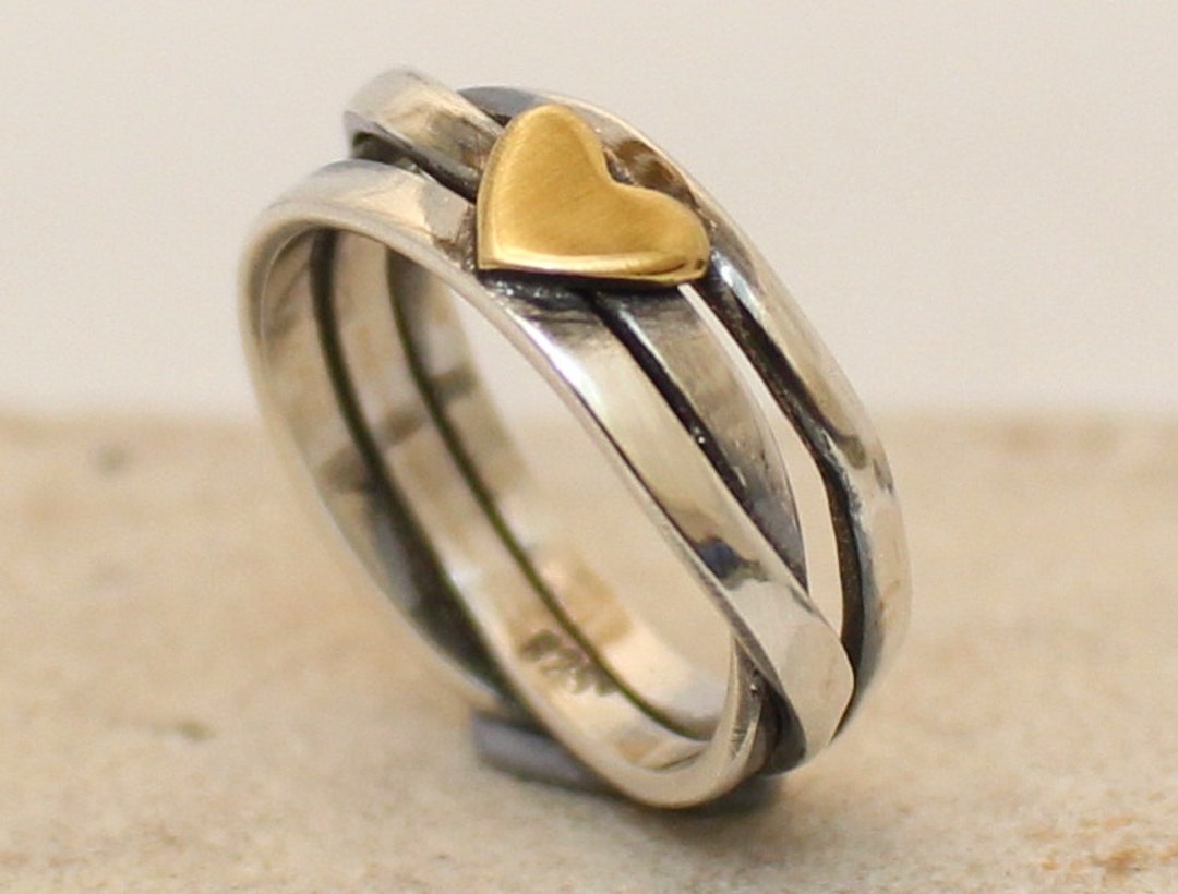 Sterling Silver Ring With Heart. Anniversary Gift Ring.. Love Ring.. - Etsy
