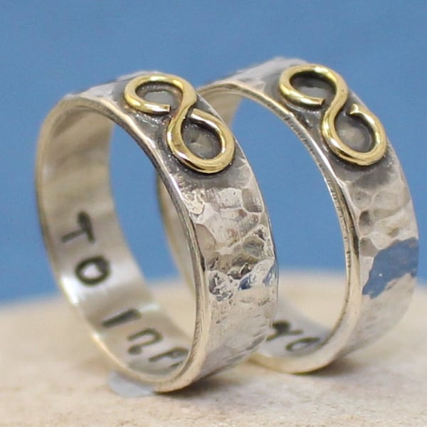 Couple Infinity Ring - Etsy