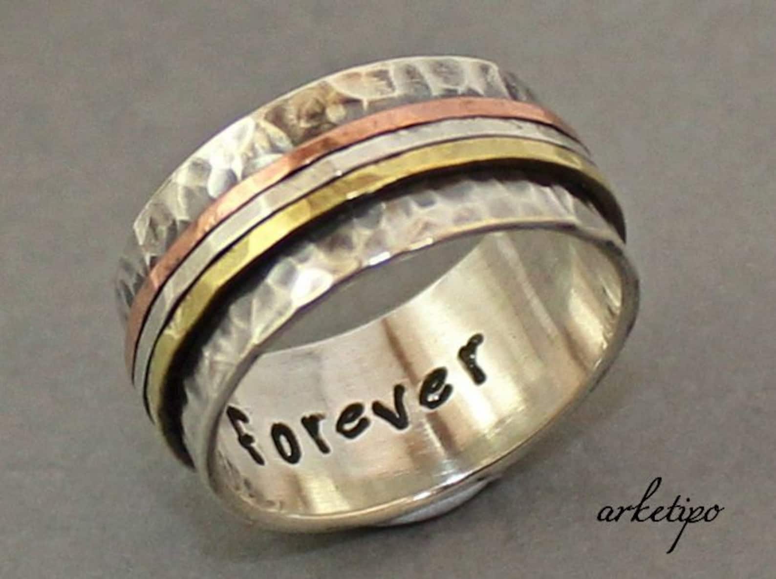 Handmade Sterling Silver Ring Men's Wedding Band - Etsy