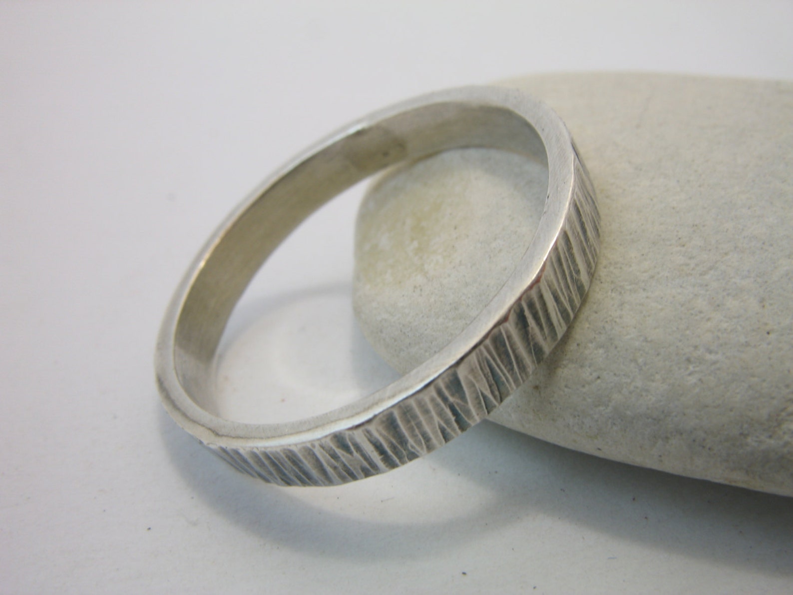 Custom Sterling Silver Ring - Handmade Hammered Ring - Wedding Band ...