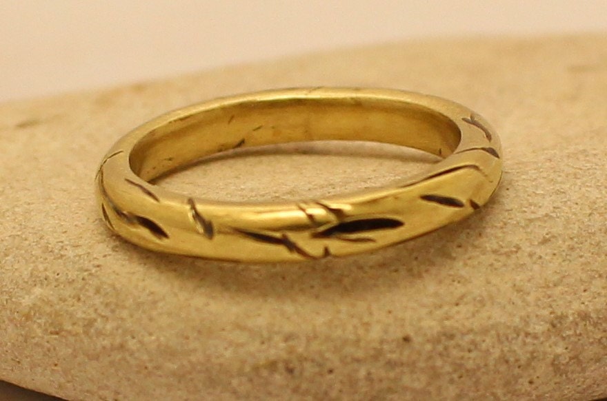Gold Ring- Classic - Hammered Handmade -fashion Jewelry - Minimal ...