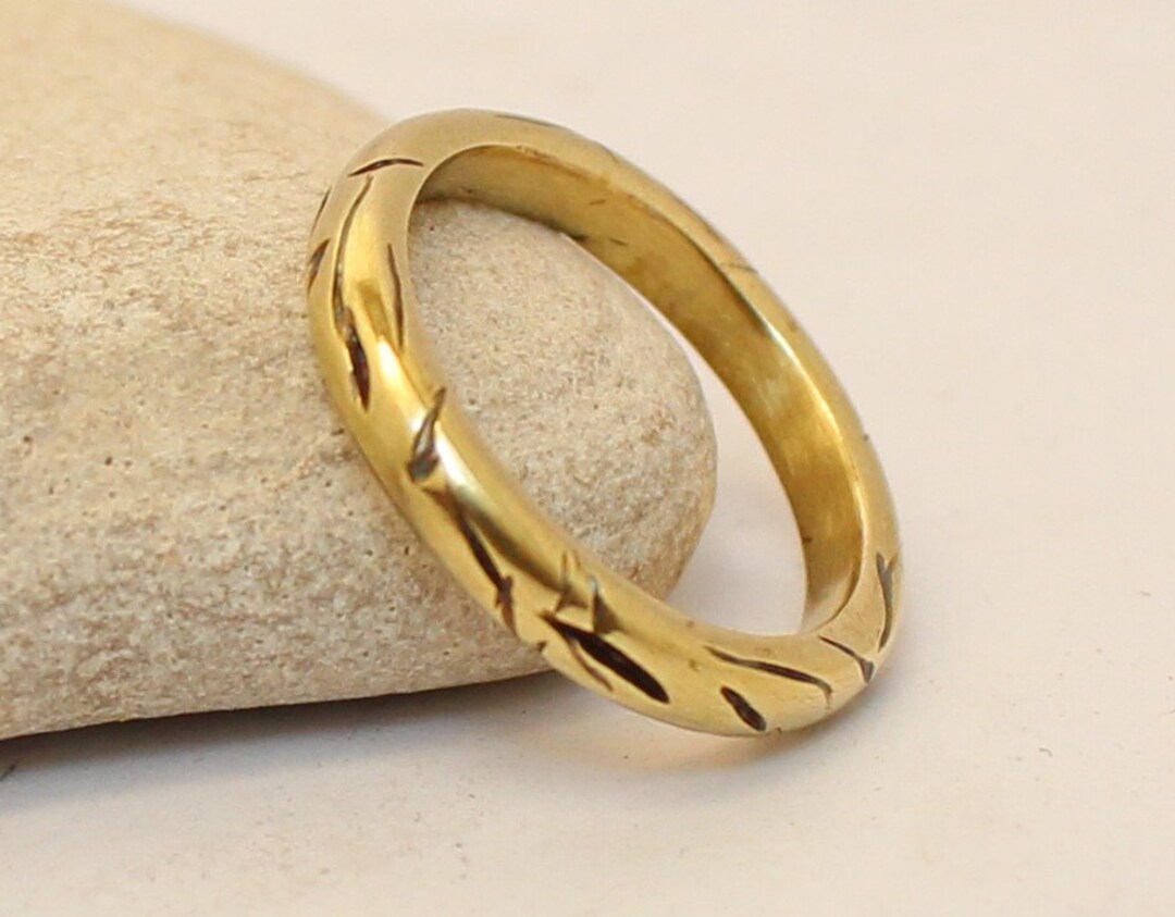 Gold Ring- Classic - Hammered Handmade -fashion Jewelry - Minimal ...