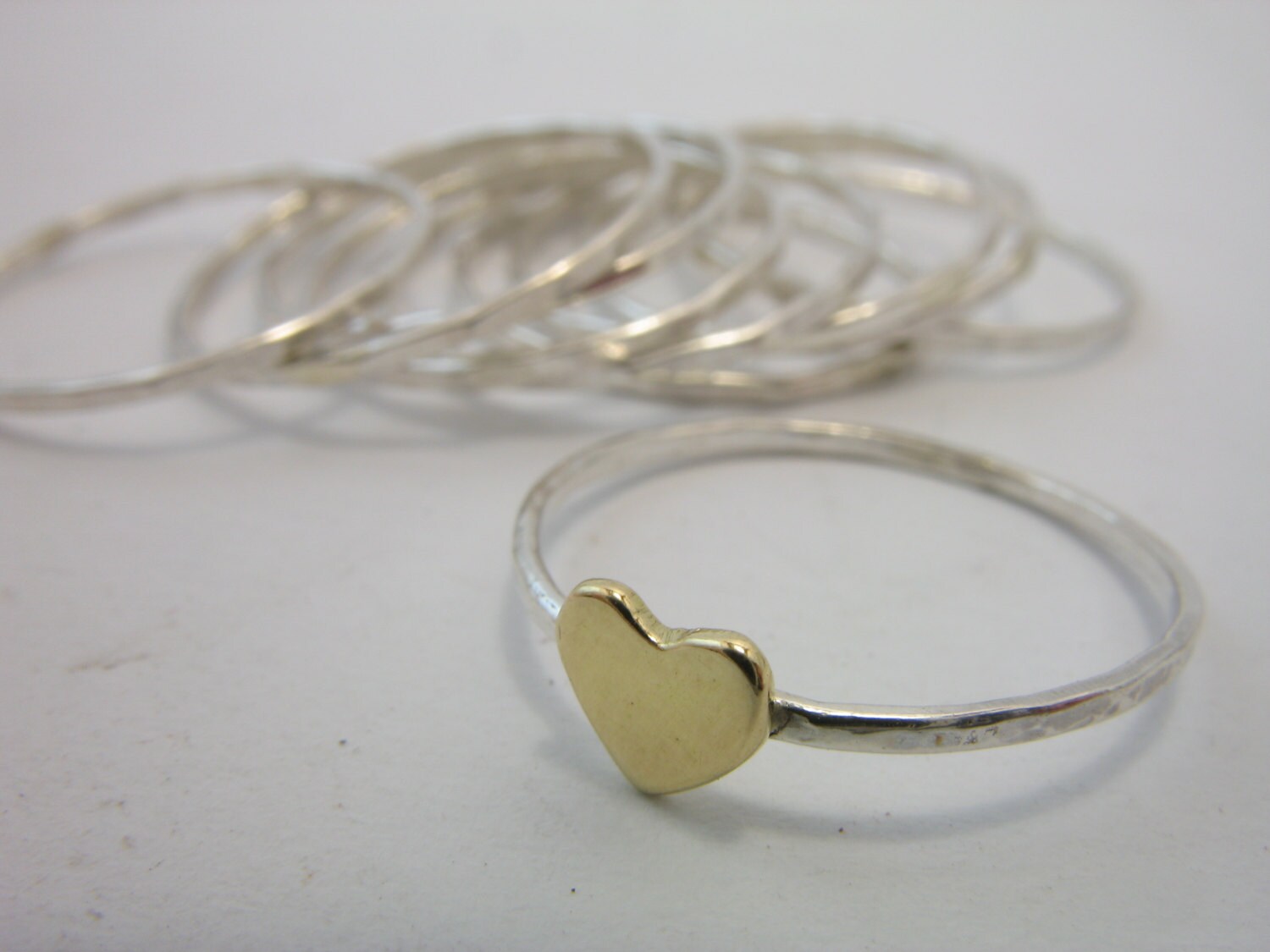 Sterling Silver Stacking Rings Set of 10 Handmade Stack - Etsy