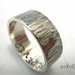 Personalized Silver Ring / Band. Custom Silver Ring. Hammered, Oxidized ...