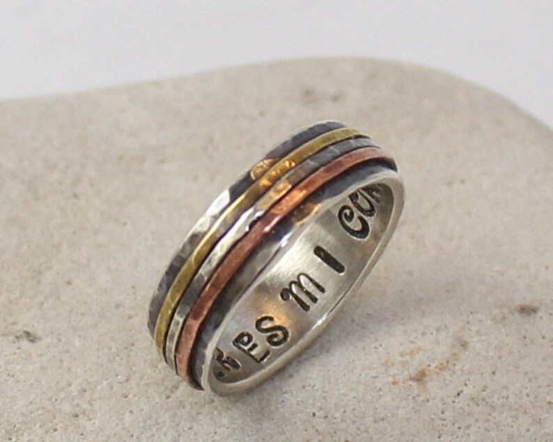 Personalized Sterling Silver Ring.. Wedding Band.. Custom Silver Ring ...