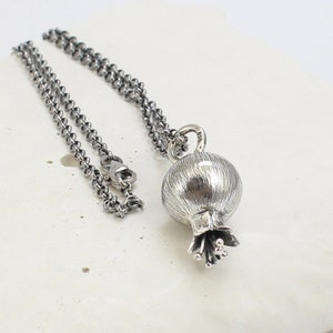 Handmade pomegranate Necklace of Sterling Silver With Sterling Silver ...