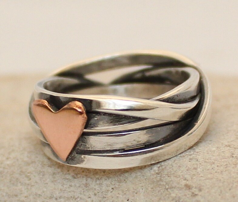 Sterling Silver Ring With Heart. Anniversary Gift Ring.. Love - Etsy