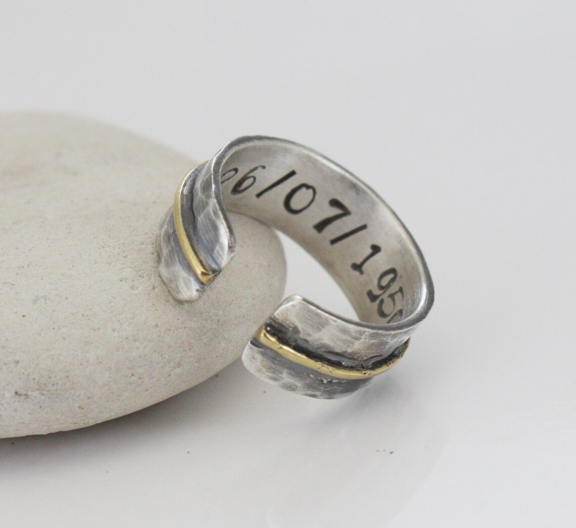 Adjustable Sterling Silver Ring Hammered Handmade - Etsy