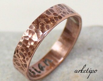 Copper Wedding Ring | Etsy