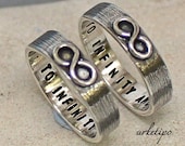 To Infinity and Beyond Rings.. Wedding Bands Set of Two - Etsy