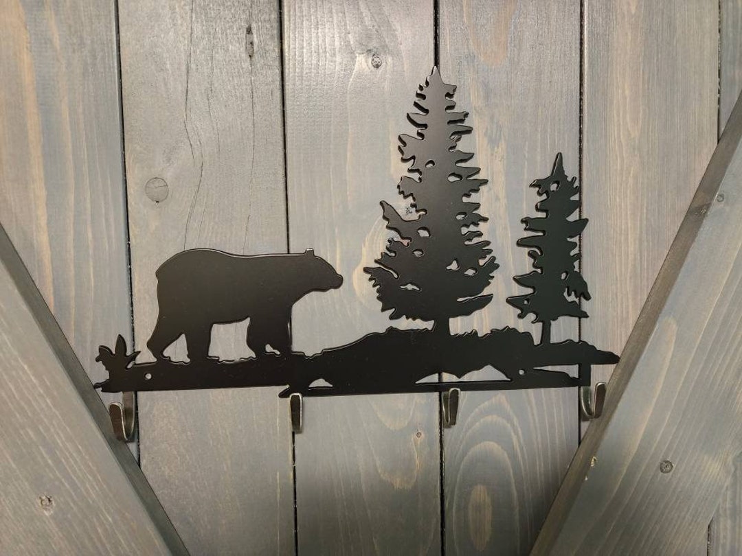 Metal Bear Wildlife Key Hanger Rack - Etsy