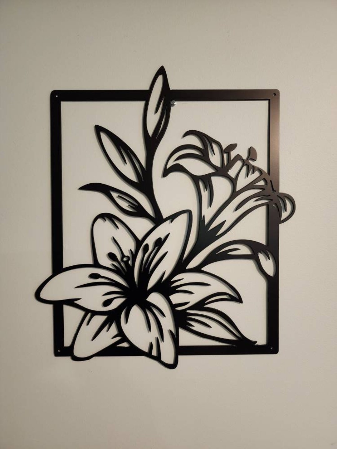 Lilies Metal Plasma Wall Art - Etsy
