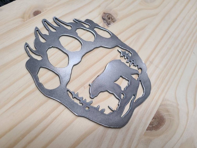 Metal Bear Paw Art 7" - Etsy