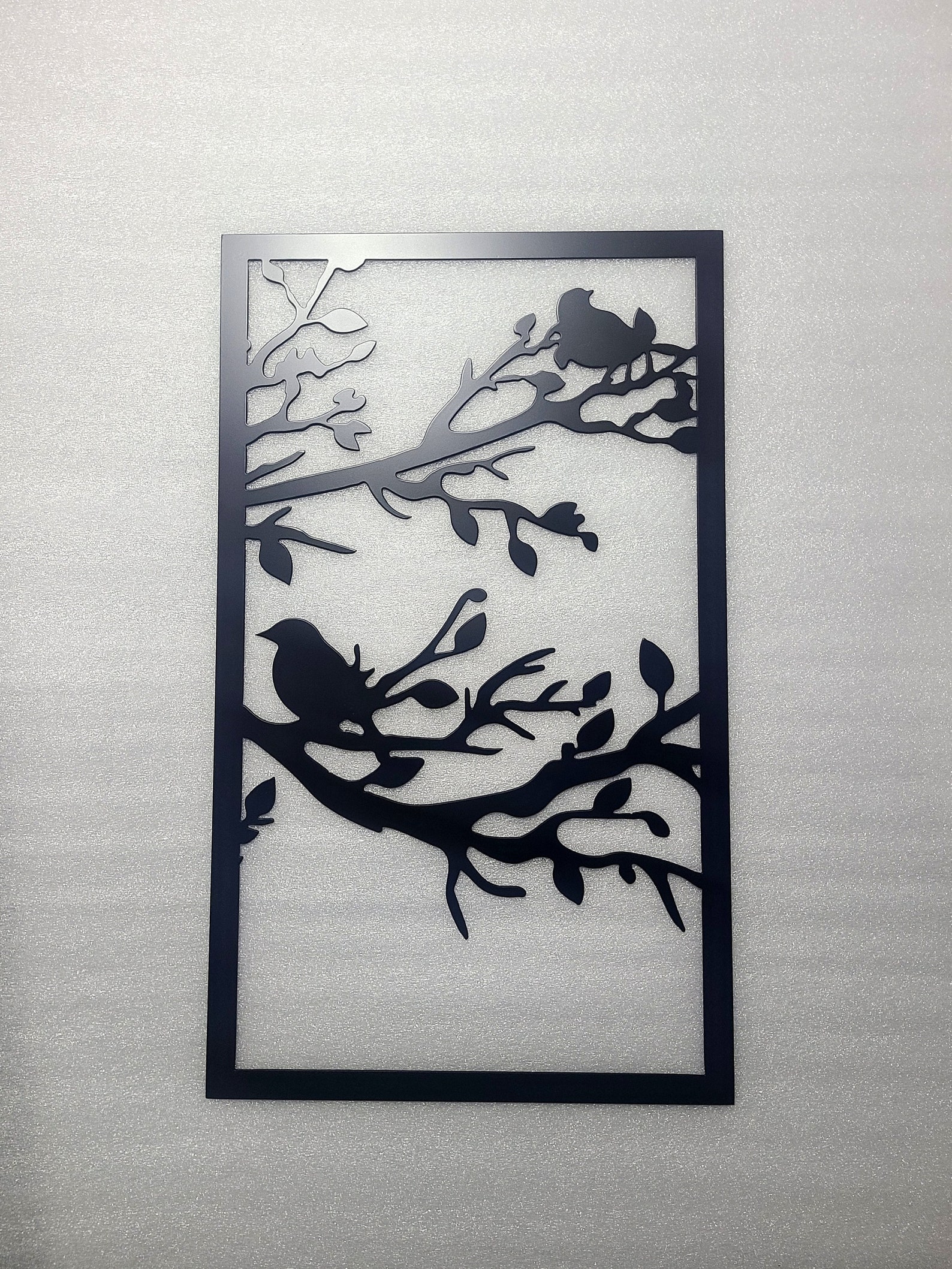 Birds in Trees Metal Wall Panel Art - Etsy
