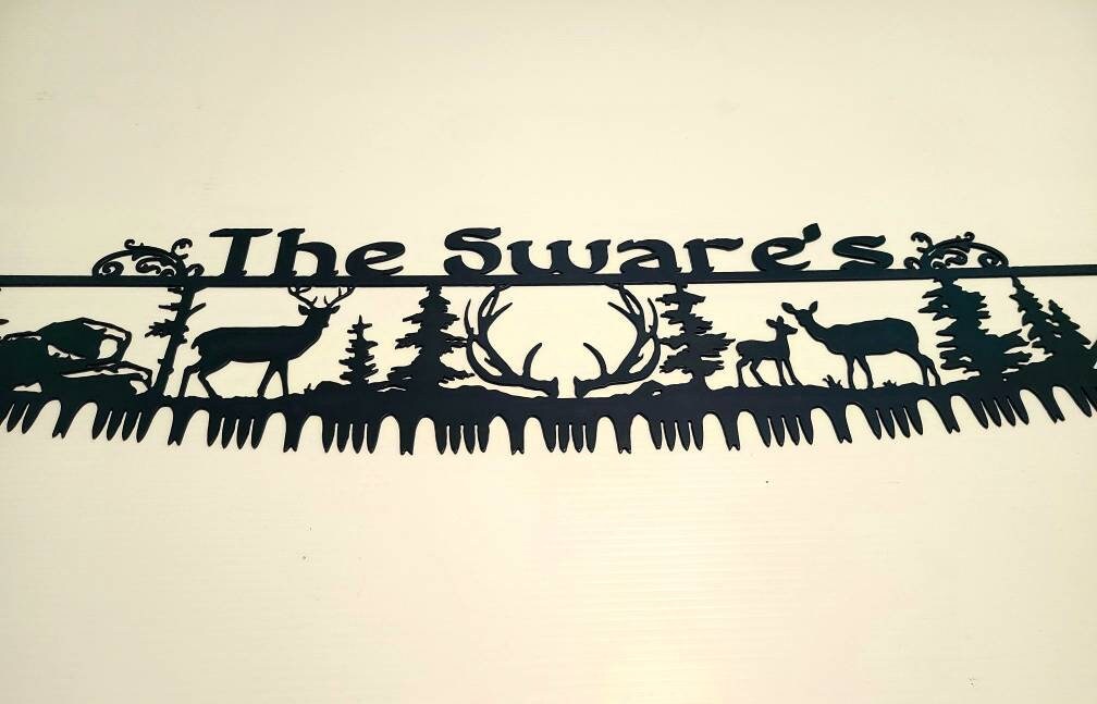 Cabin Cross-cut Plasma Cut Saw Replica With Wildlife Art and Custom ...