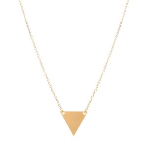Tiny Triangle Necklace, Gold Necklace, Triangle Pendant, Delicate ...