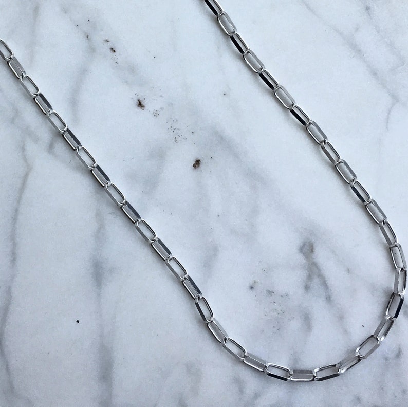 Sterling Silver Link Necklace, Silver Necklace, Delicate Necklace ...
