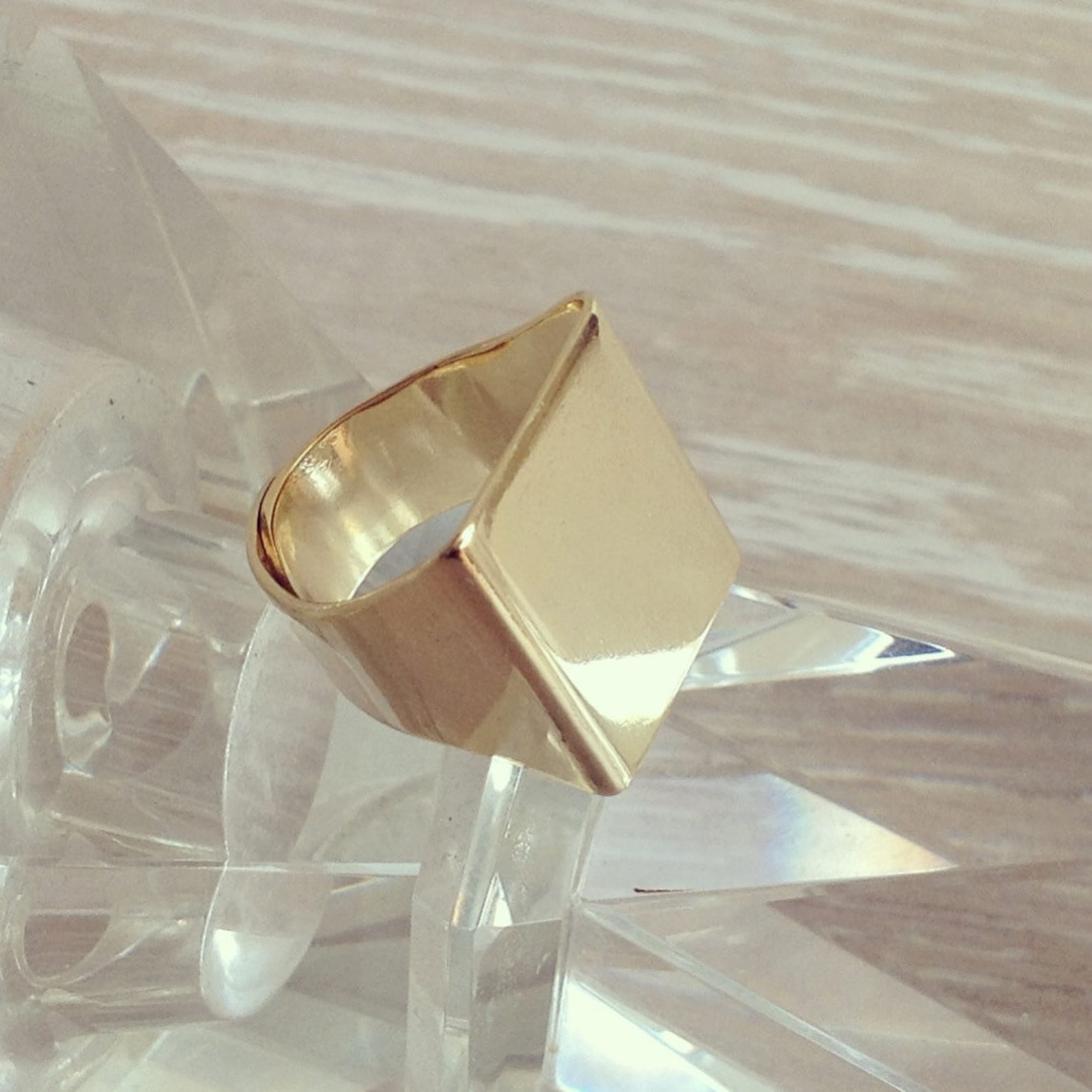 Geometric Square Ring Silver Ring Adjustable Ring Blank - Etsy Canada