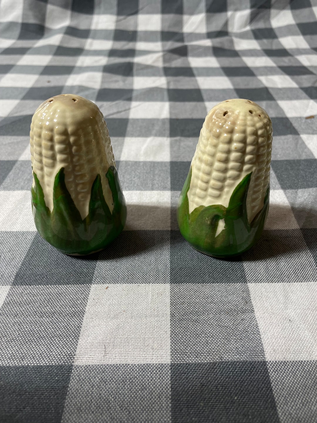 Vintage Set of Corn Cob Salt and Pepper Shakersfree Shipping - Etsy