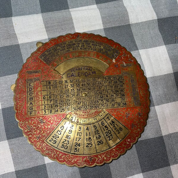 Brass Perpetual Calendar - Etsy