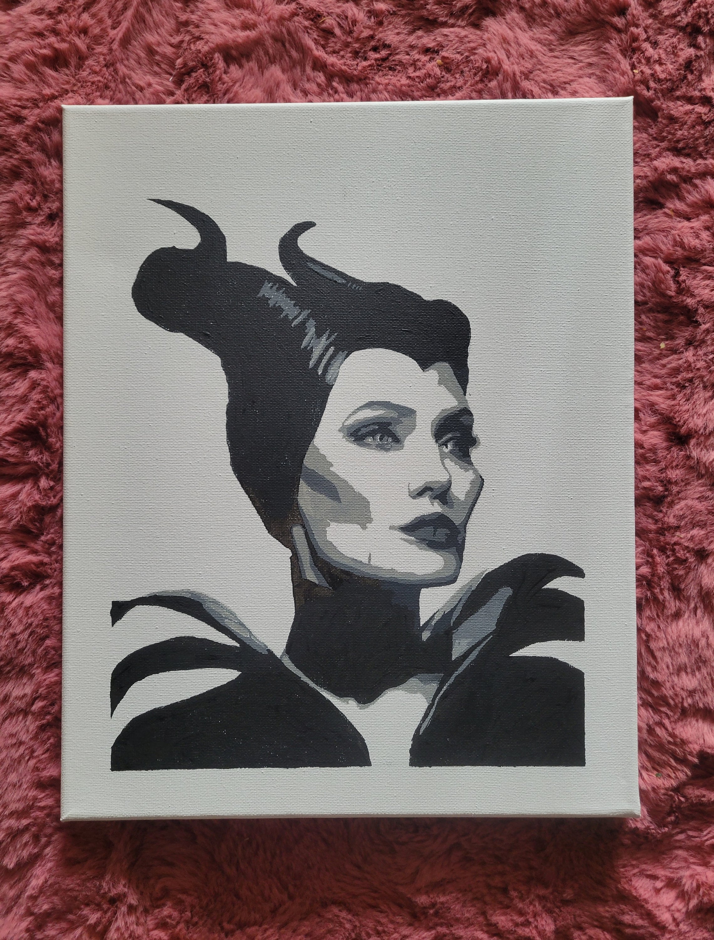 Handmade Maleficent Painting - Etsy