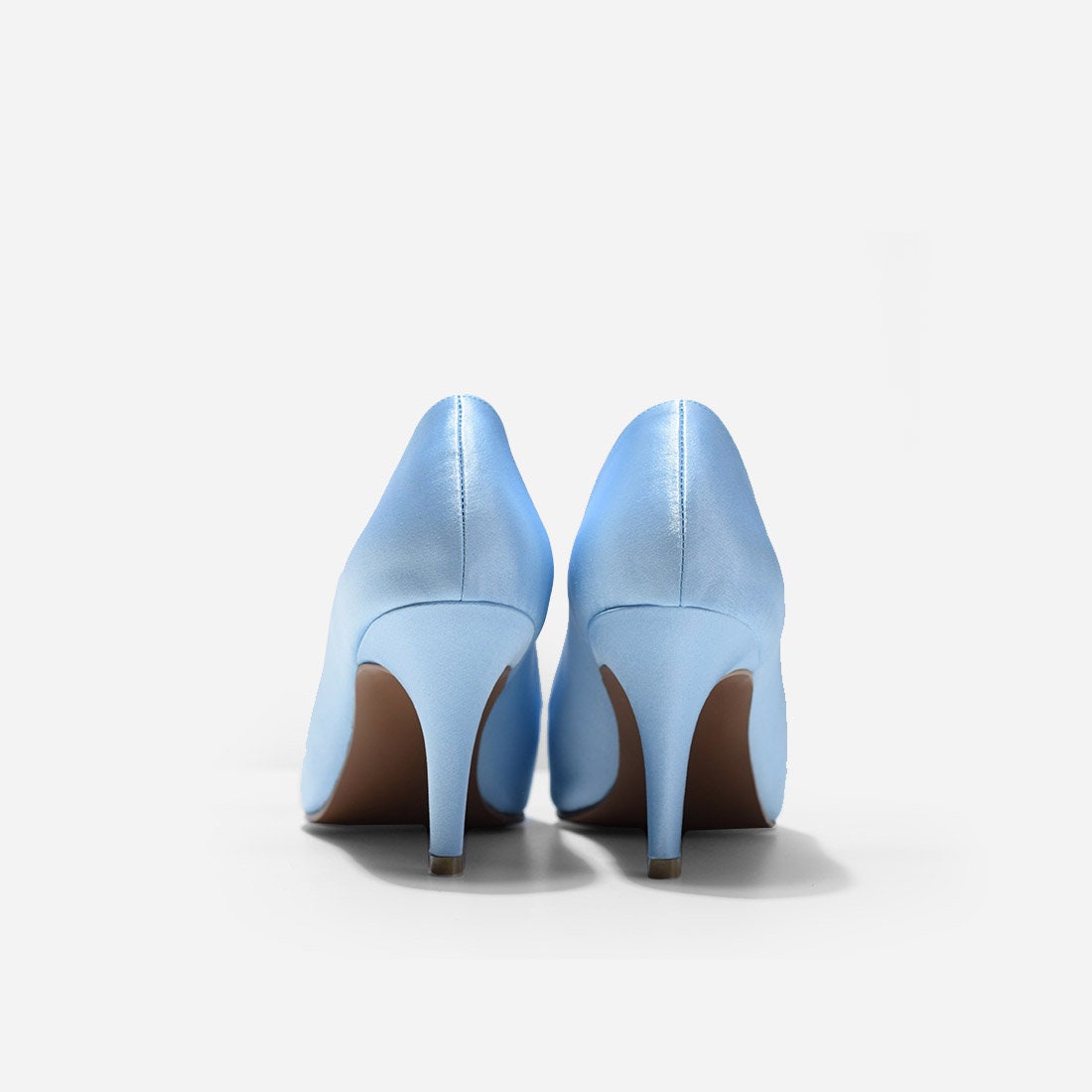 Rubena Something Blue Custom Made Pumps Powder Blue Satin | Etsy