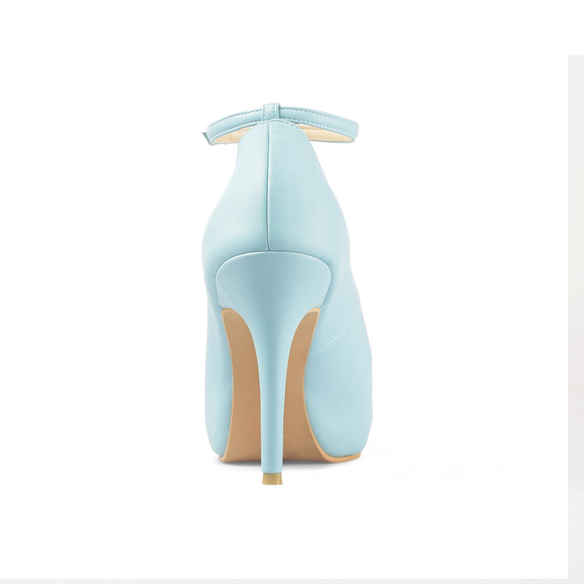 Mary Anne Blue Custom Made Heels Pastel Blue Peep Toe Pumps - Etsy
