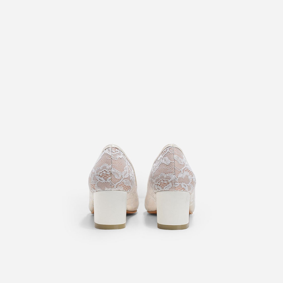 Custom Made Charlize Ivory Lace Wedding Pumps, Lace Cinderella Wedding ...