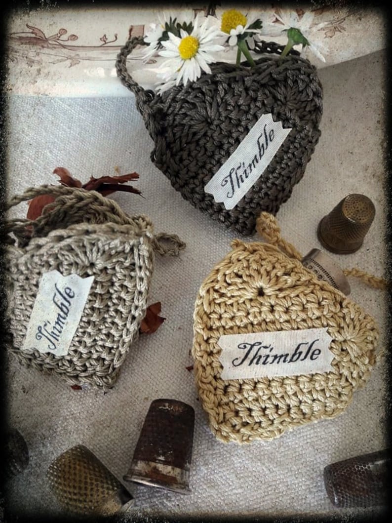 Crochet Thimble Heart Case - Etsy