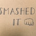 Smashed It Card Well Done Card Congratulations Card Great Job Card Fist ...