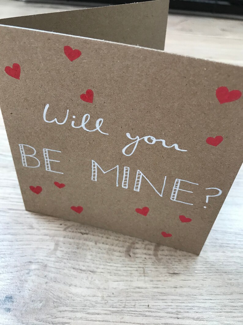 Will You Be Mine Card - Be Mine - Proposal Card - Valentines Card ...