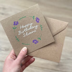 Violet Birthday Card - Violet Card - Birthday Card - Personalised ...