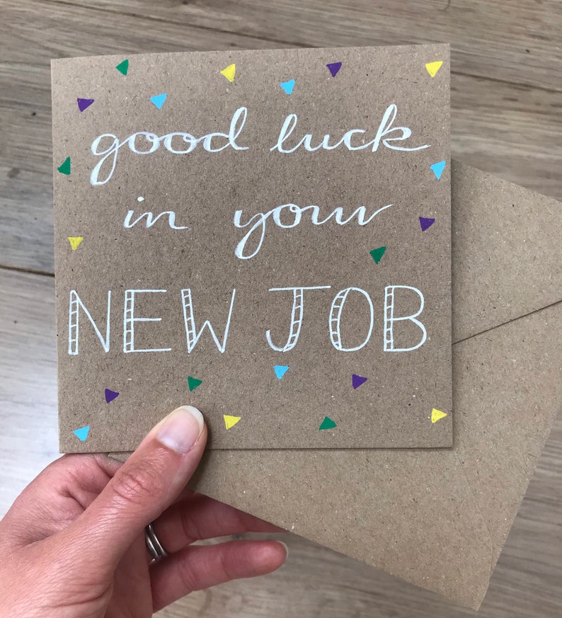 Good Luck in Your New Job New Job Card Well Done Card - Etsy UK