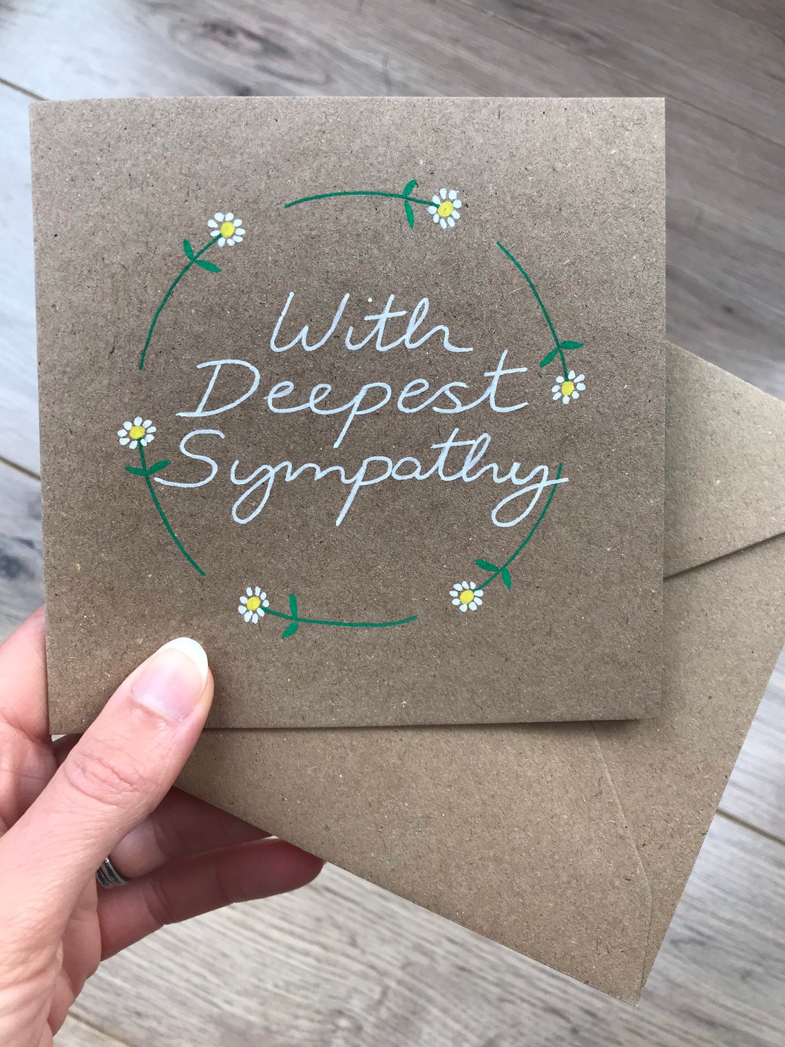 With Deepest Sympathy Card Floral Sympathy Card - Etsy