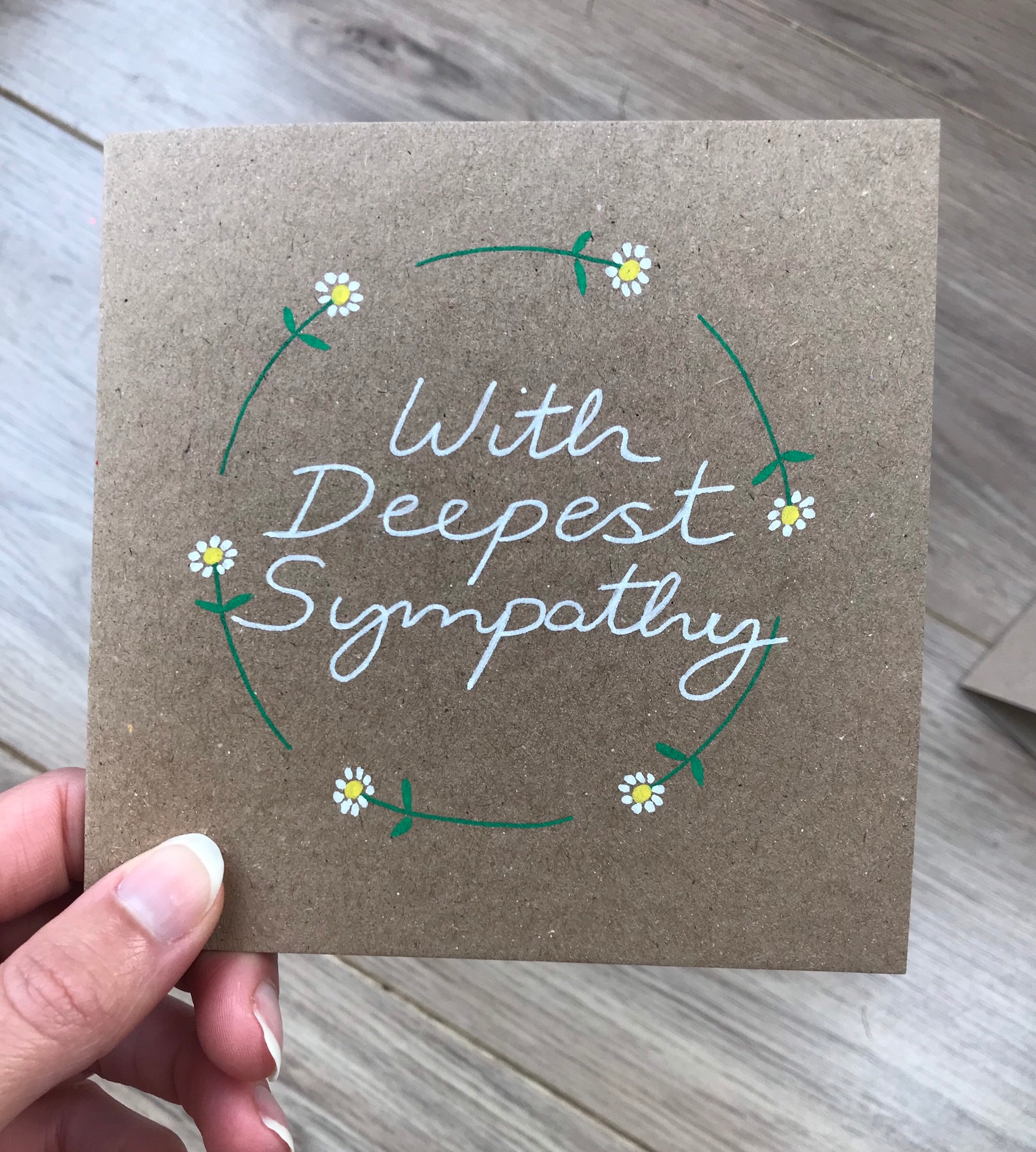 With Deepest Sympathy Card Floral Sympathy Card - Etsy