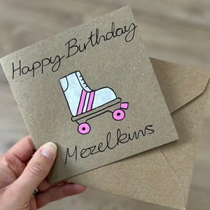 Rollerskating Birthday Card - Roller Skates Birthday Card - Roller ...