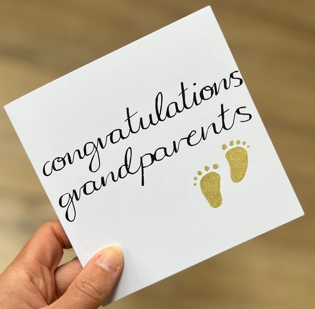 Grandparents Card - Congratulations Grandparents Card - New Baby Card ...