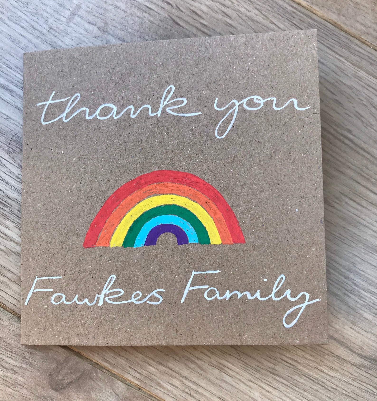 Rainbow Thank You Card - Rainbow Card - Thank You Card - General Card ...