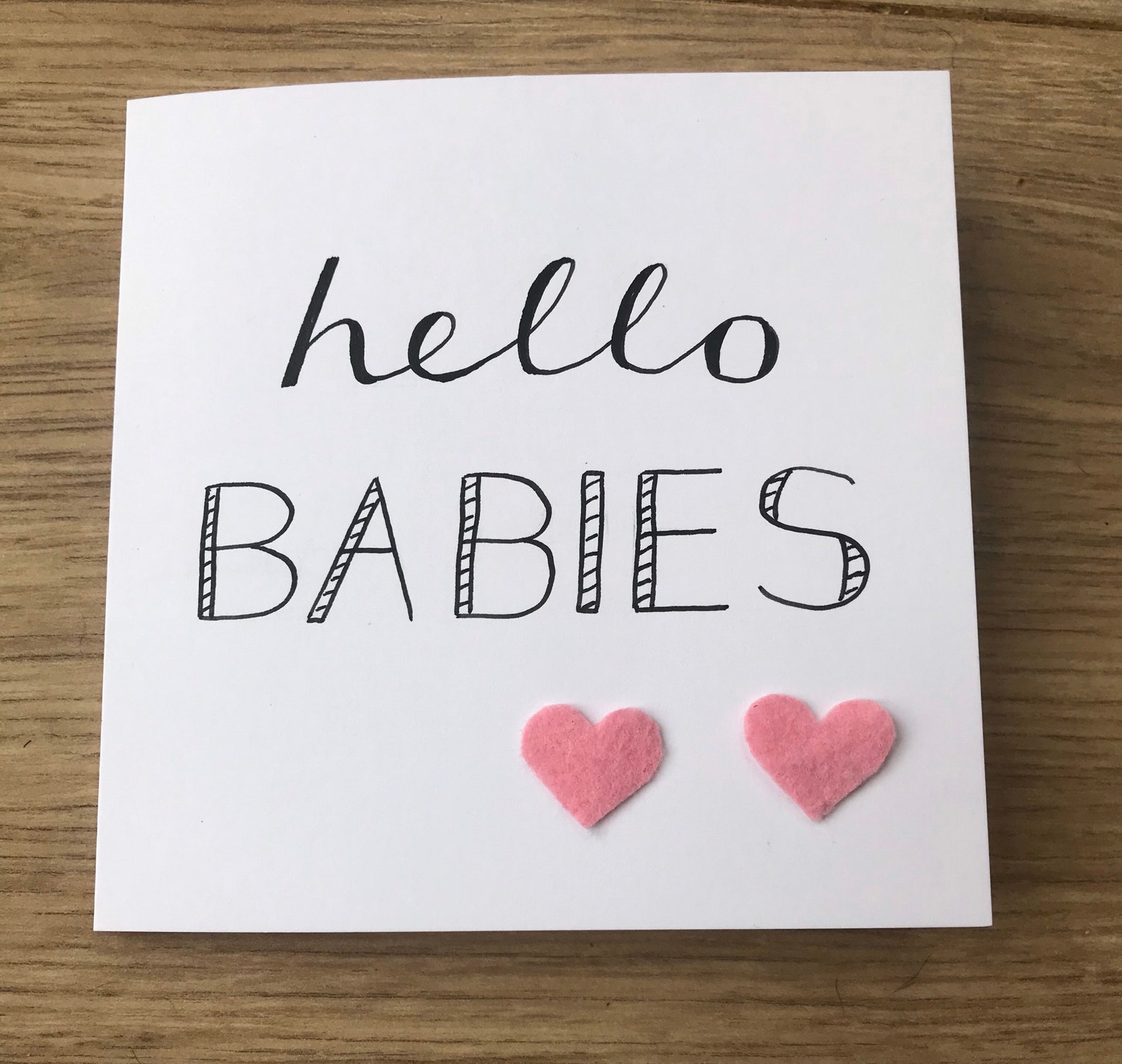 Hello Babies Card Triplets Card New Baby Card New Babies - Etsy