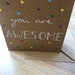 You Are Awesome Card - Awesome Card - Confetti Card - Well Done ...