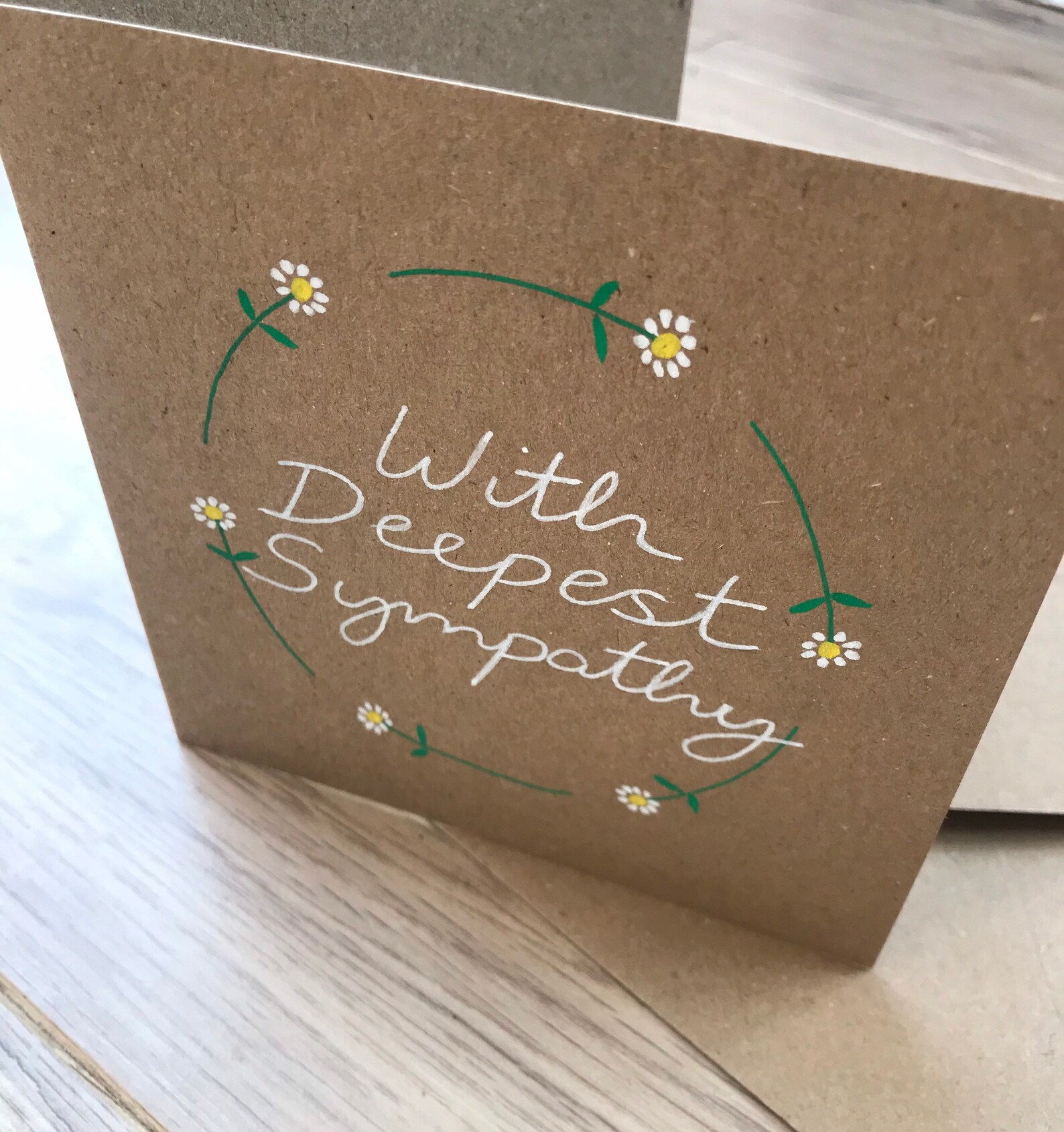 With Deepest Sympathy Card Floral Sympathy Card - Etsy